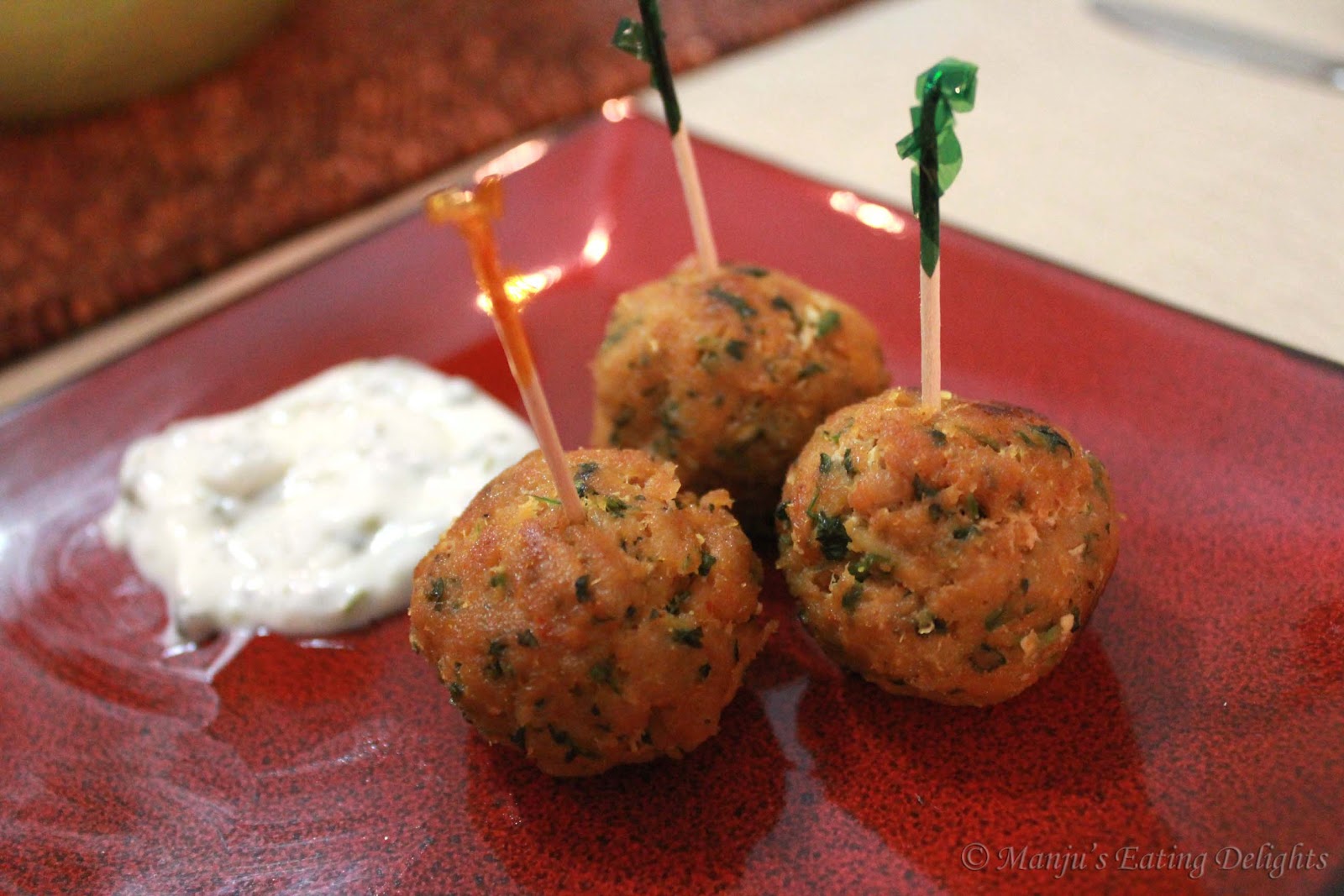 Manju's Eating Delights: Thai Fish Balls with Lime-Cilantro Mayo dip ...
