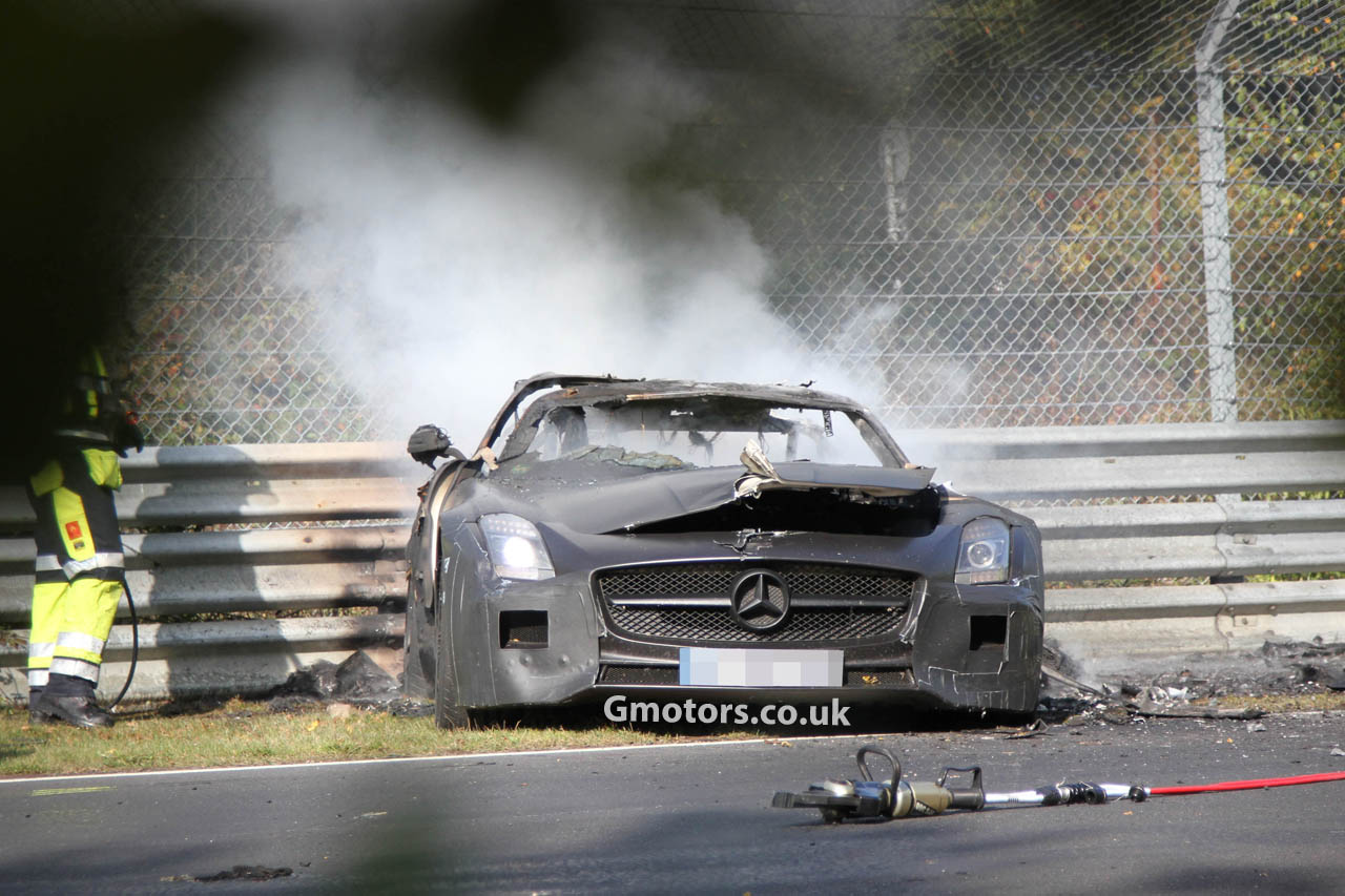 Marchettino - The ONLY official website: SLS Black Series Test Mule on fire
