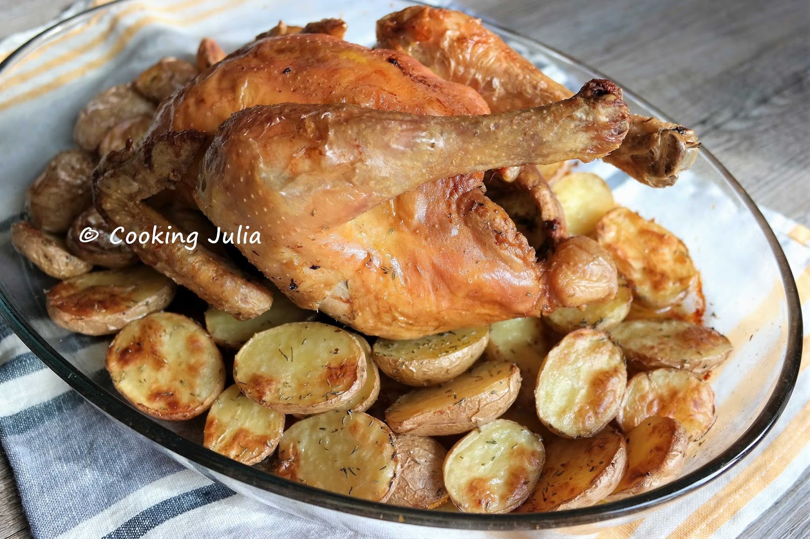 COOKING JULIA : POULET RÔTI ET POMMES DE TERRE