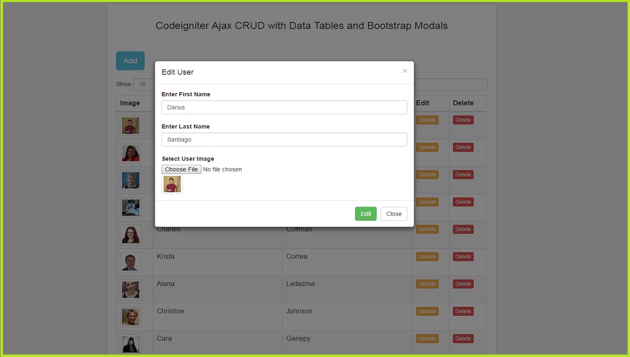Codeigniter Ajax Crud using DataTables - Update / Edit Data | Webslesson Codeigniter Ajax Crud using DataTables - Update / Edit Data | Webslesson
