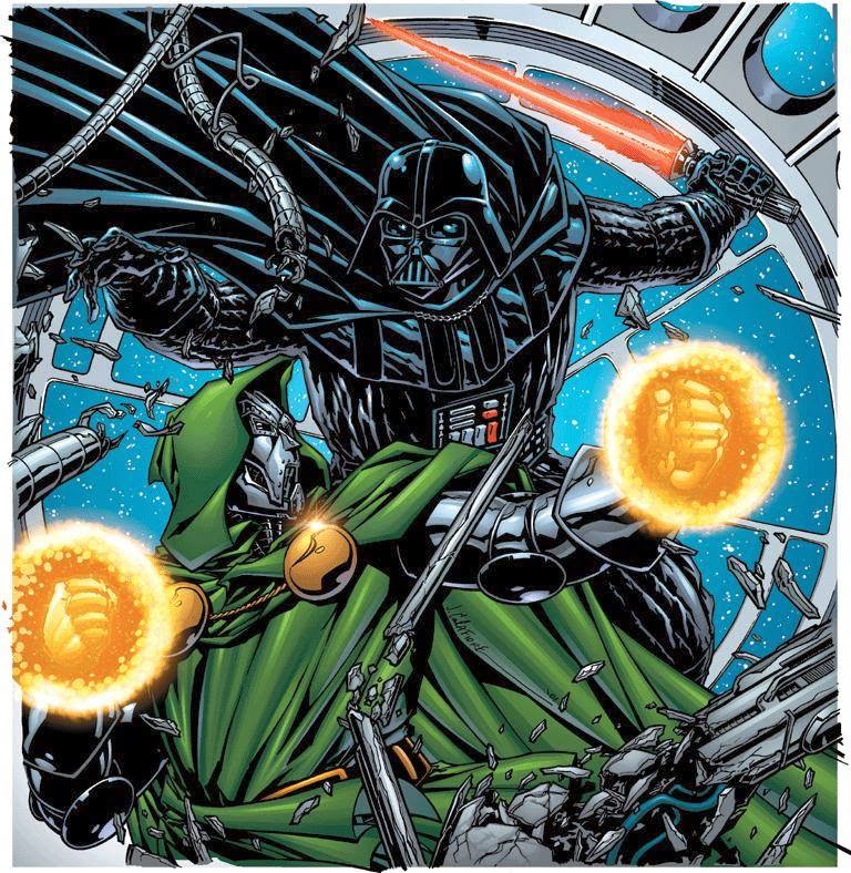 Marvel Comics of the 1980s: Doctor Doom vs. Darth Vader by Jim Caliafore