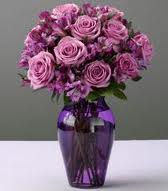 Buket Bunga Mawar Ungu: Buket Bunga Mawar Ungu