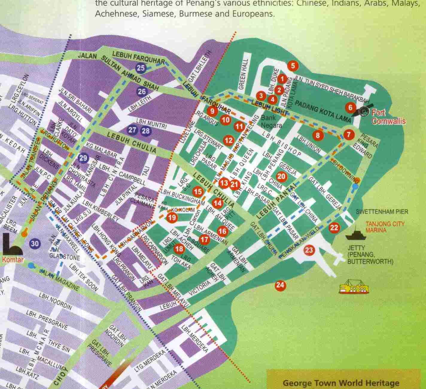 Georgetown Malaysia Map