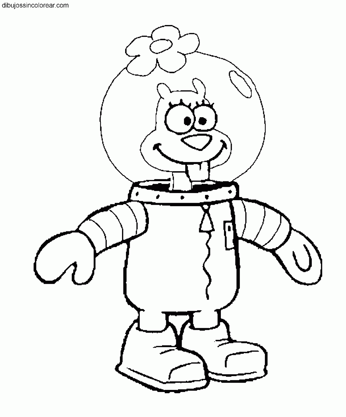 Dibujos Sin Colorear: Dibujos de Arenita (Bob Esponja) para Colorear