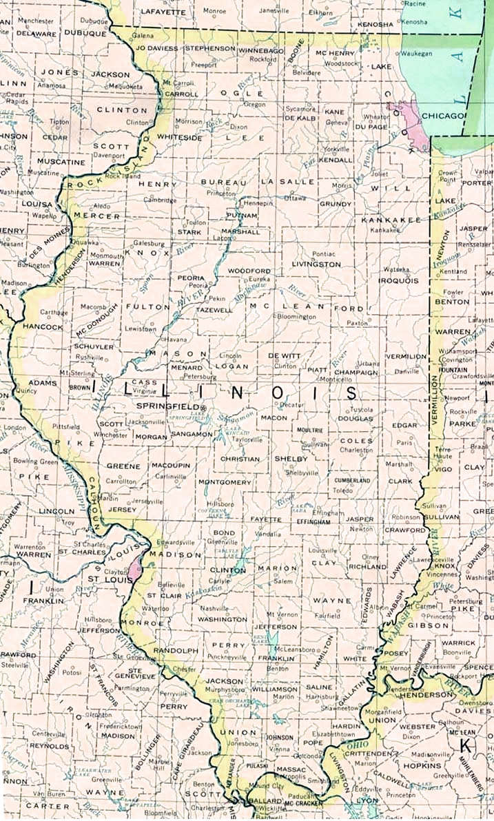 Central Illinois Map With Cities - Map