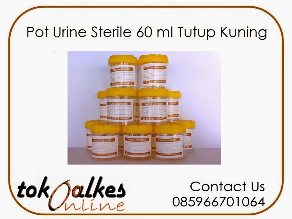 Pot Urine Sterille 60 ml Tutup Kuning | ONELAB MEDICAL