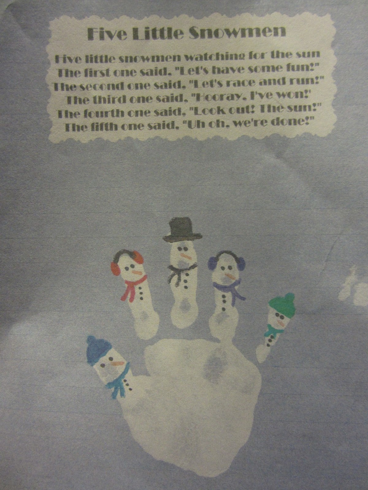 Penny Saving Momma: 5 Little Snowmen