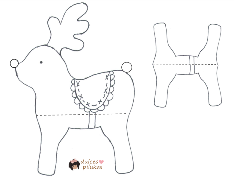 dulces pilukas: Decorar en Navidad. Patrones reno