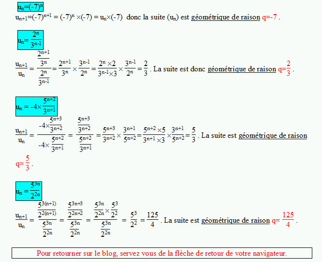 Maths: Suites géométriques