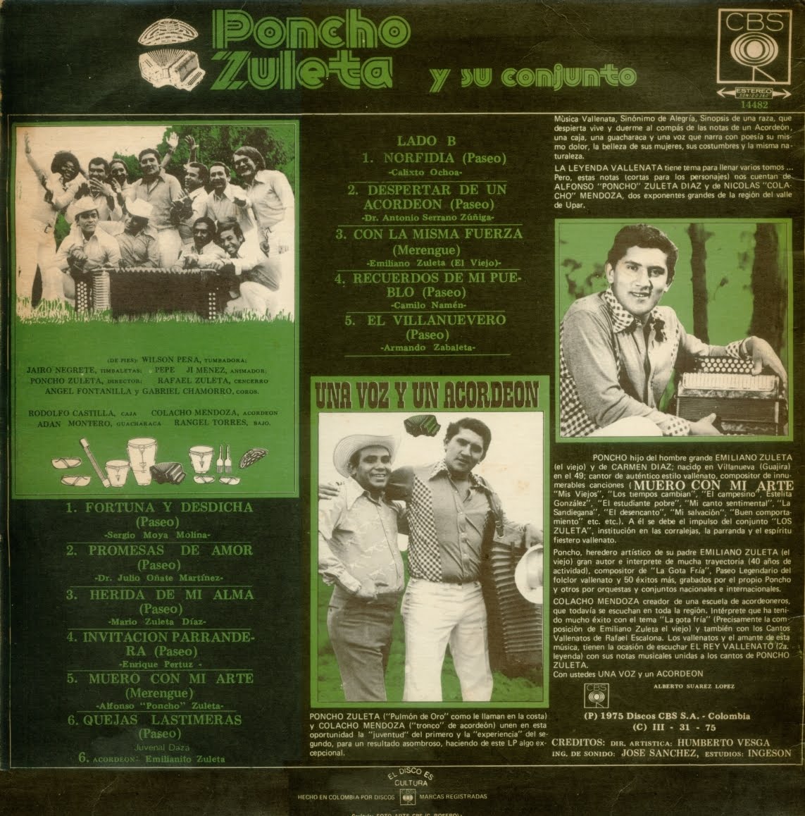 NOTICIAS Y EFEMERIDES MUSICALES Y DEL CINE: PONCHO ZULETA, UN 18 DE ...