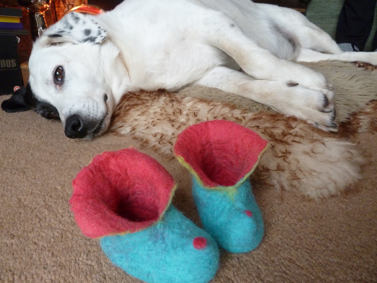 wet felted slippers | Apulina