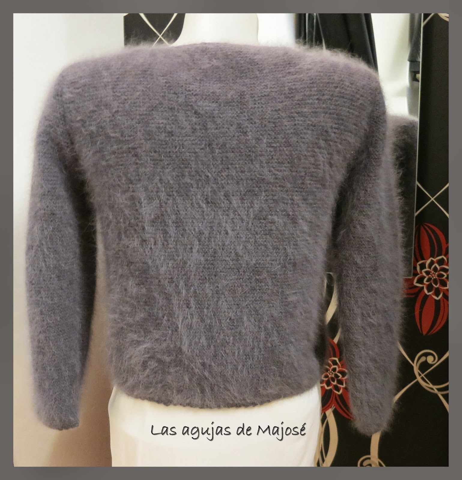 Las agujas de Majosé: CHAQUETA DE ANGORA PARA NOVIA....EN GRIS!!!