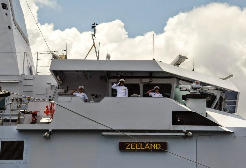 HNLMS Zeeland. note the water cannon, the mount for FN MAG and the ...