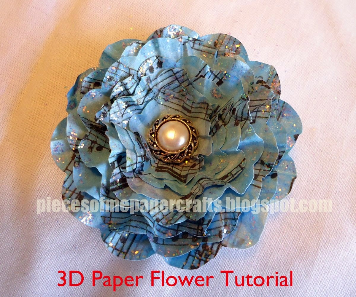 Pieces Of Me Scrapbooking Paper Crafts 3D Paper Flower Tutorial Pieces Of Me Scrapbooking Paper Crafts 3D Paper Flower Tutorial