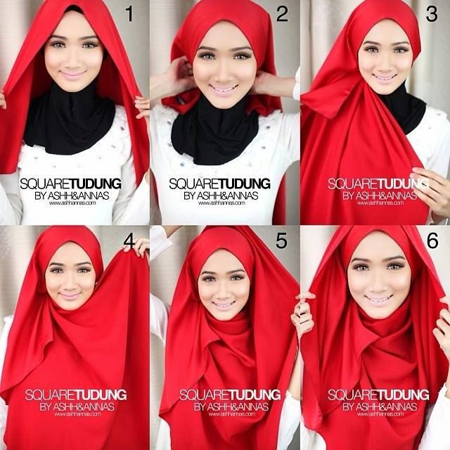 Tutorial Square Tudung Hijab Segiempat | Cara Memakai Jilbab Tutorial Hijab