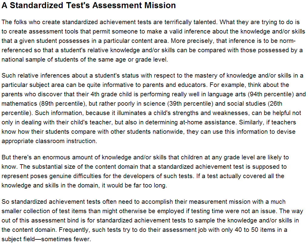 National Achievement Test - Should We Abolish Standardized Testing?