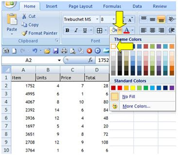 Excel Professor: Hiding grid lines and changing grid line colors
