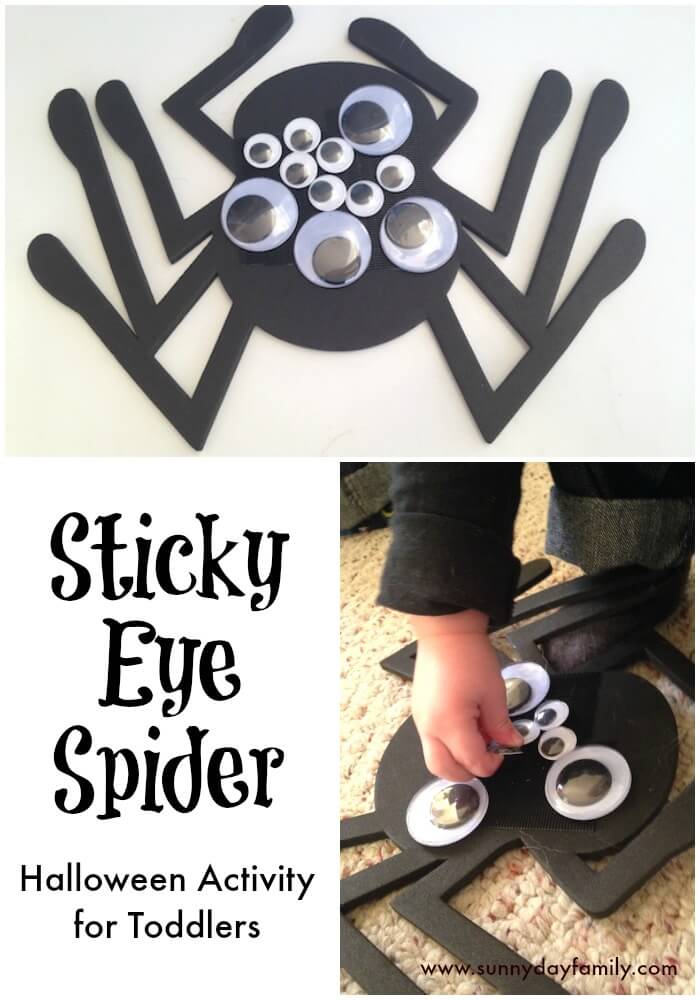 Sticky Eye Spider: A Halloween Fine Motor Skills Activity | Sunny Day ...
