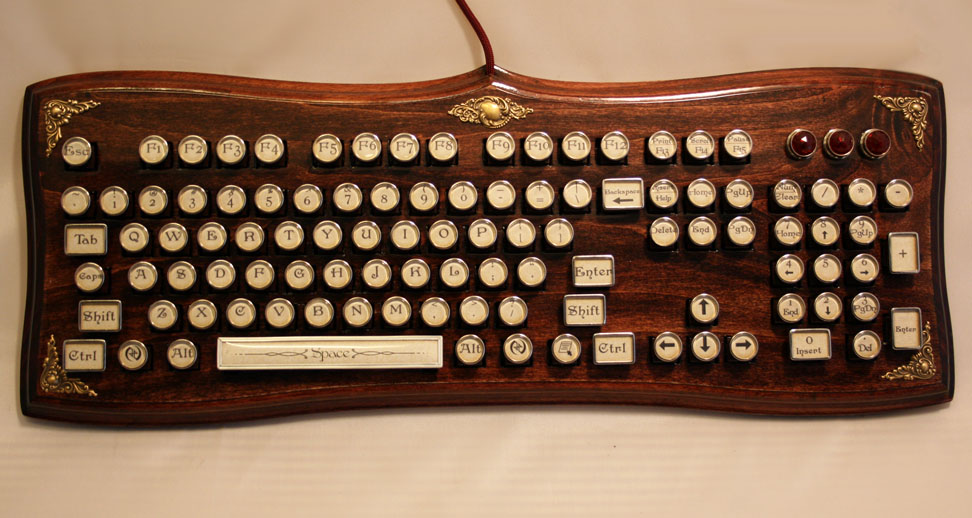 TheNextPicture: Beautiful wooden keyboard