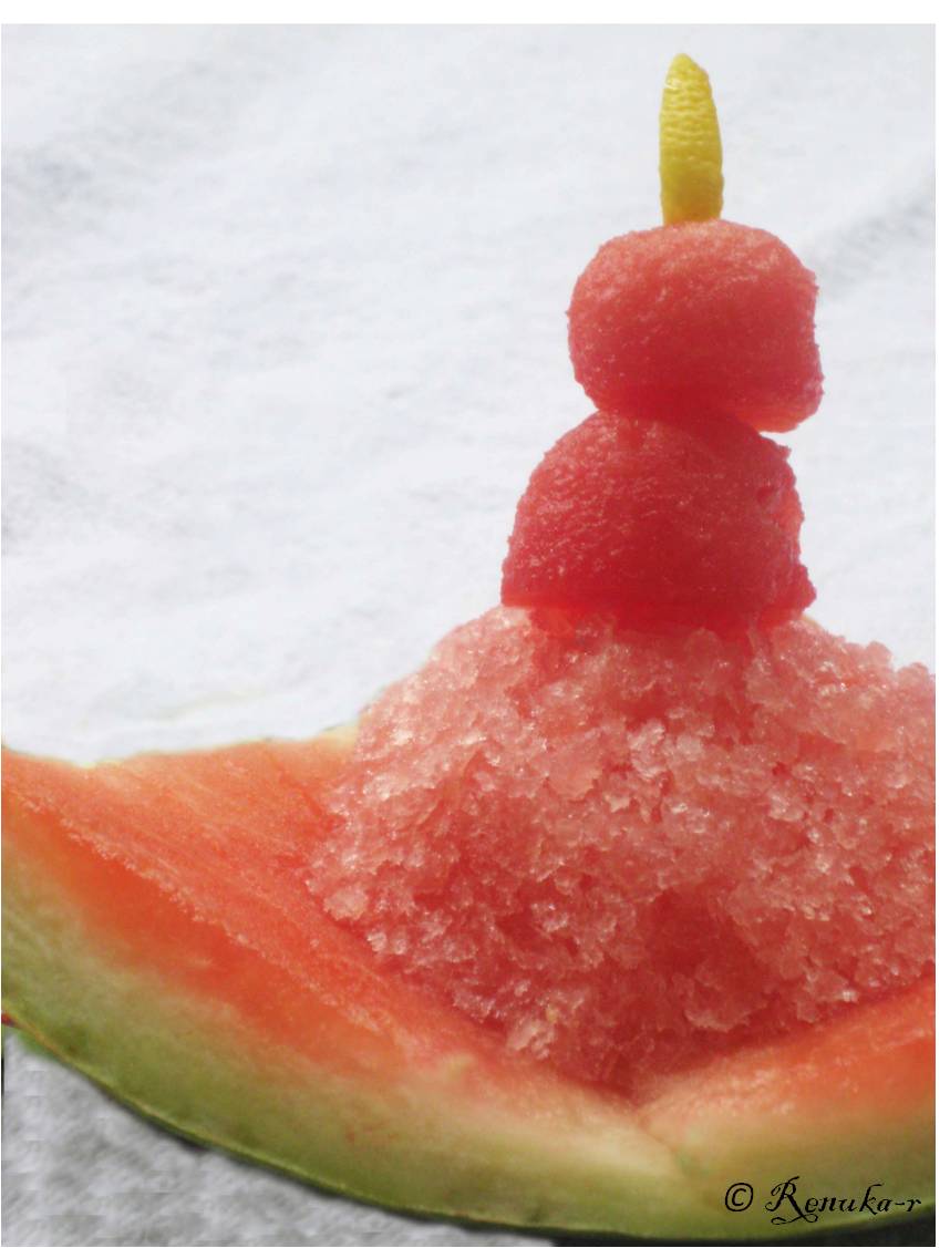 Brain and Bread with Ganesha ....: Wawa Melon aka Water Melon Granita