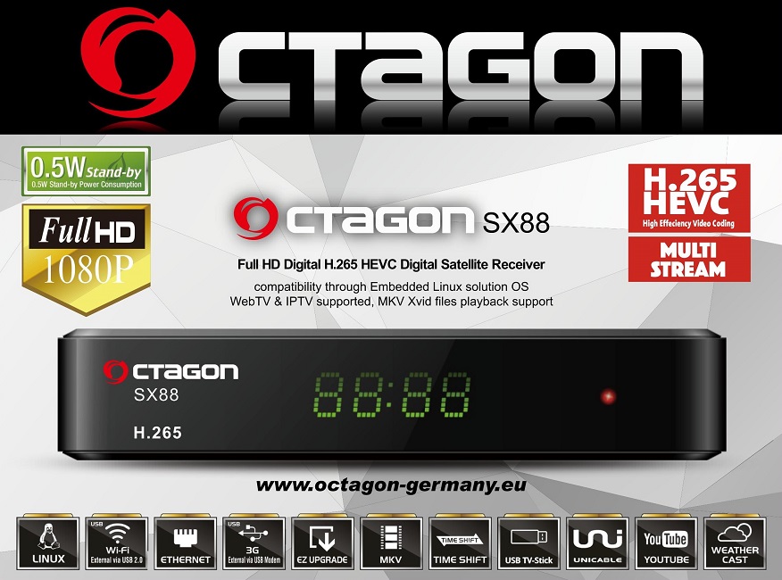 The new OCTAGON SX88 (H.265 HEVC HD) - mysatbox.tv