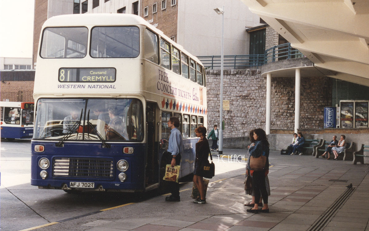 Busworld Photography: Western National Bristol VR AFJ 702T at Bretonside