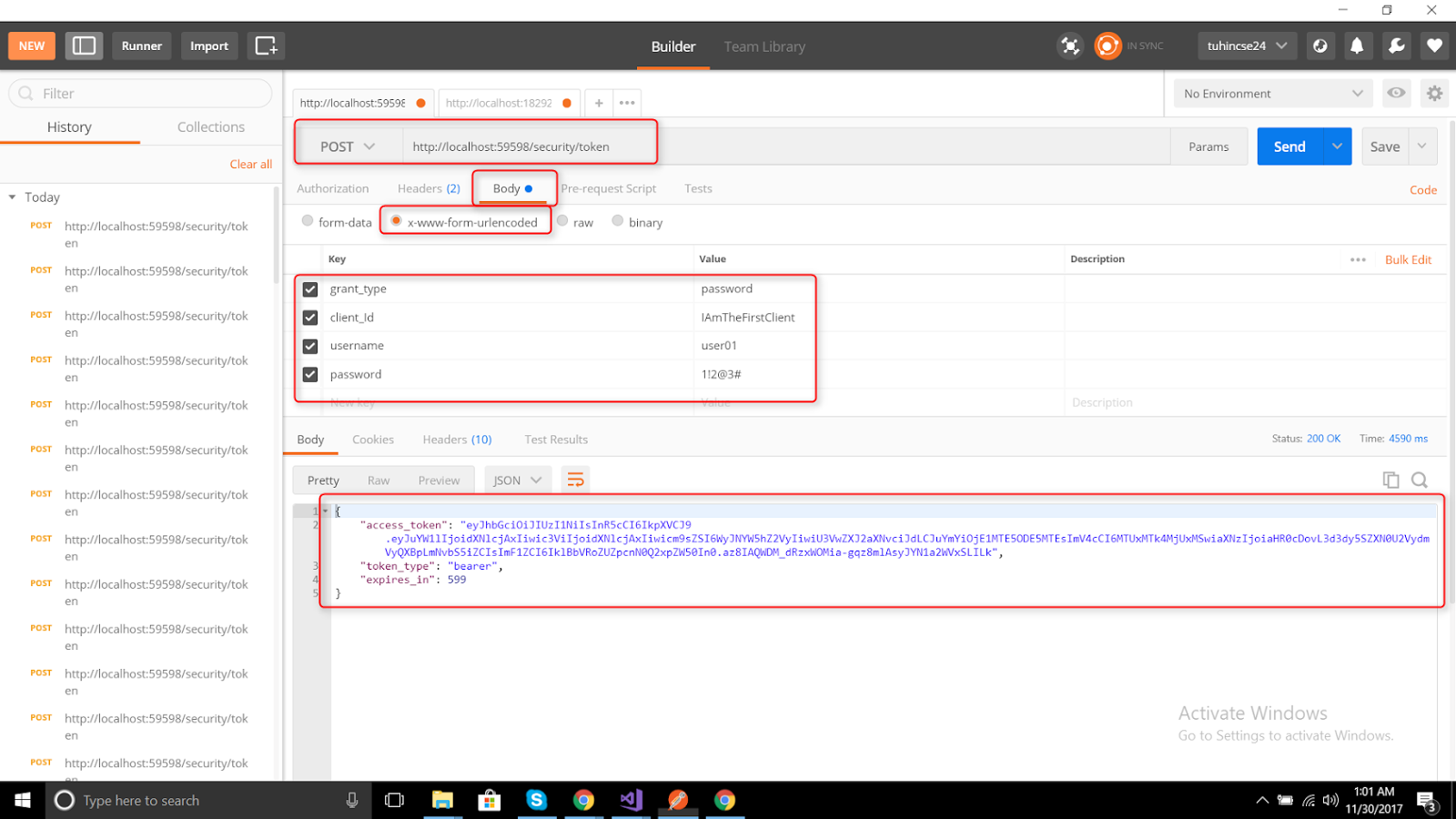 Json Web Token Jwt Based Authentication By Using Aspnet Web Api With The Help Of Owin Middle