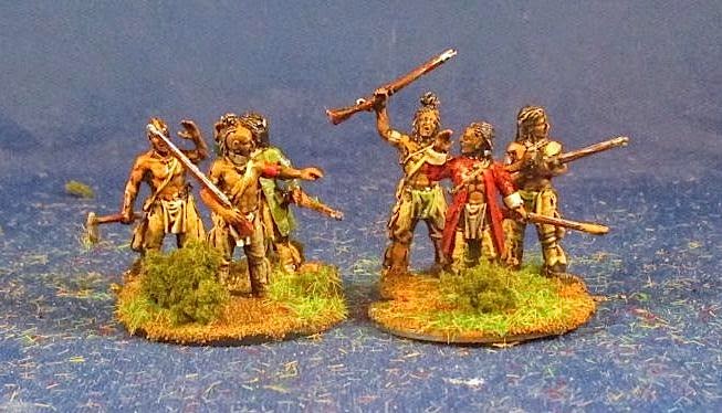 Bob's Miniature Wargaming Blog: Some rebased AWI/1812 Indians