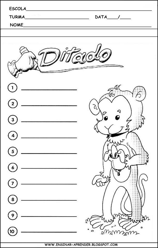 Auto Ditado - Atividades - Escreva os Nomes das Figuras / Desenhos ...