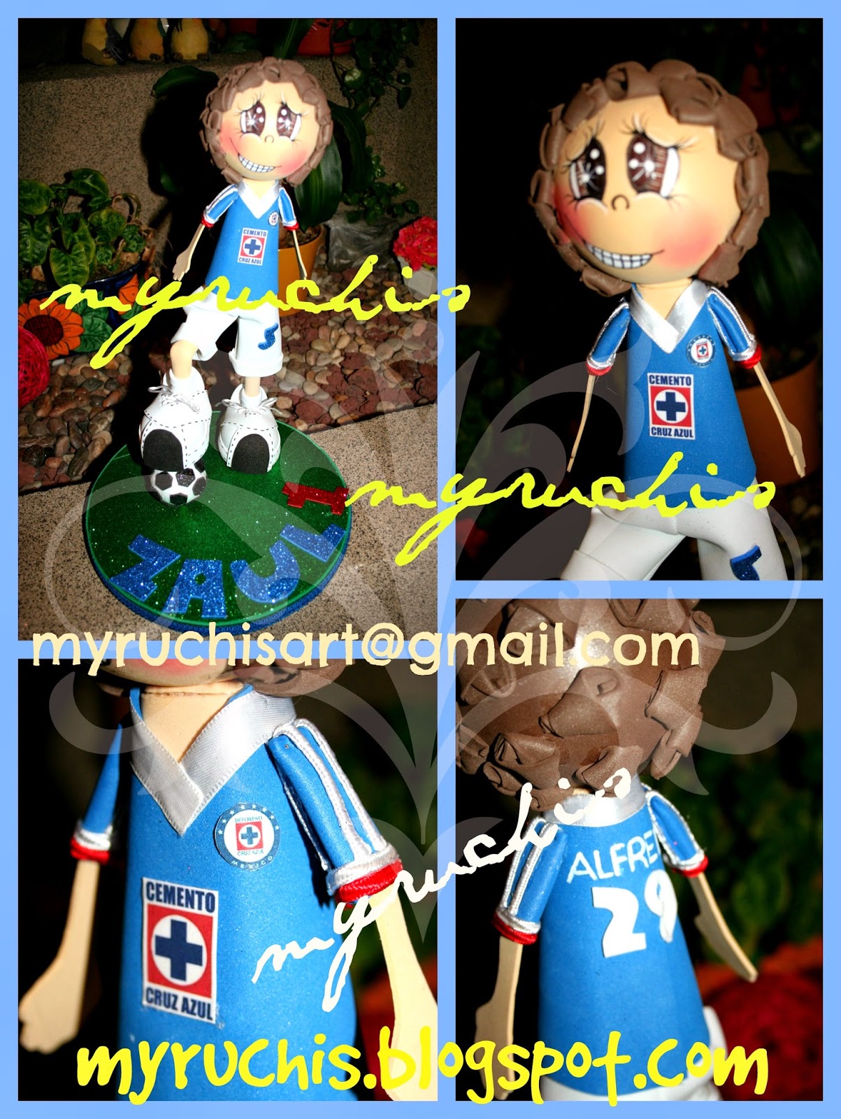 Myruchis: Regalos Hombre. Futbolista Cruz Azúl