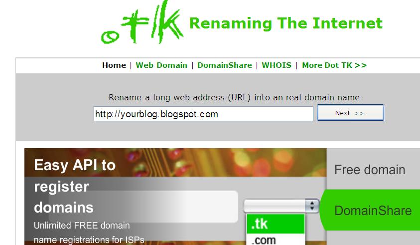 How to map custom dot.tk domain with blogger or blogspot | JamiiForums