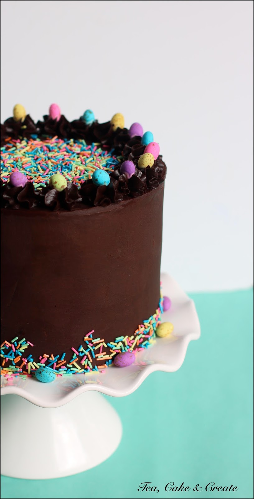 Tea, Cake & Create: Chocolate Cake with Sprinkles.