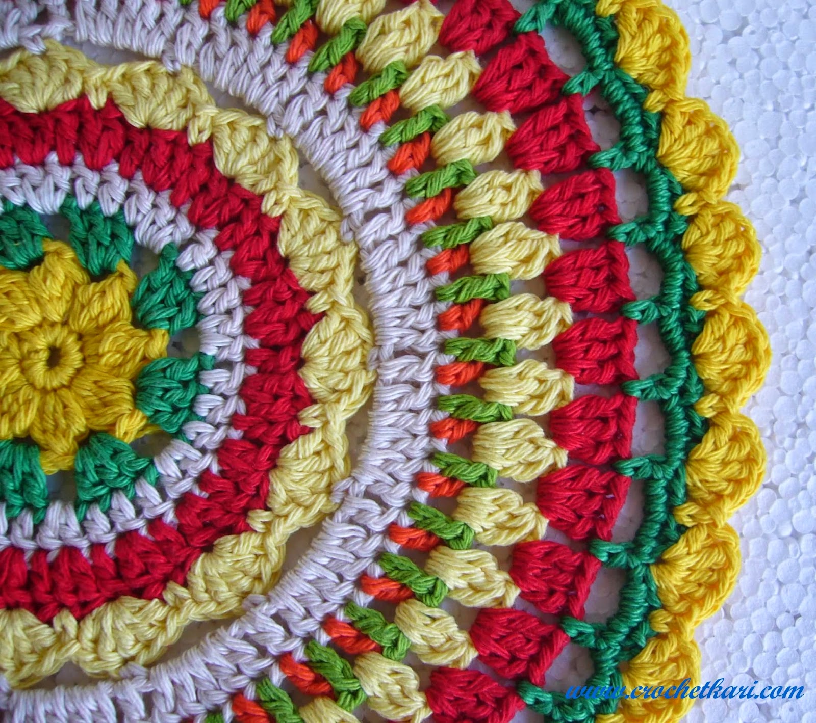 Crochetkari: Crochet Mandala - Rising Sun