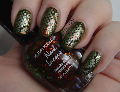 All This Polish: Green Snakeskin: Rescue of the Swamp Nails