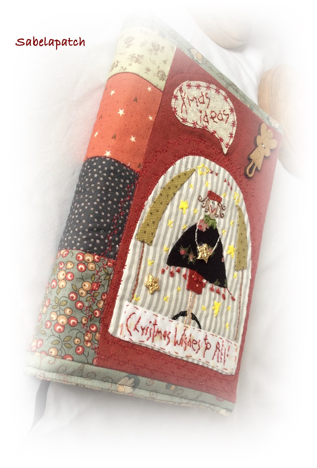 Sabela Patchwork: Funda libreta de Navidad