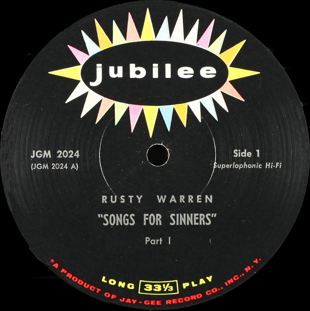 Vintage Stand-up Comedy: Rusty Warren - Songs For Sinners 1959