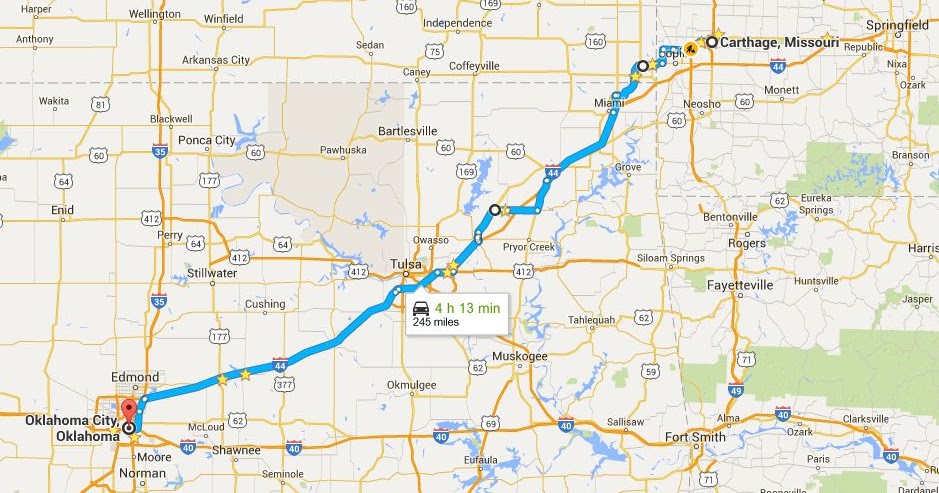Viaggio States: Carthage to Oklahoma City
