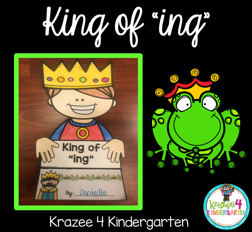 Krazee 4 Kindergarten: King of "ing" Mini Flipbook Activity ~WORD ...