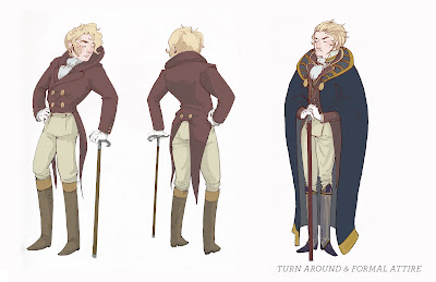 if flamingos can dance, you can too: Russian Dandy Character Design