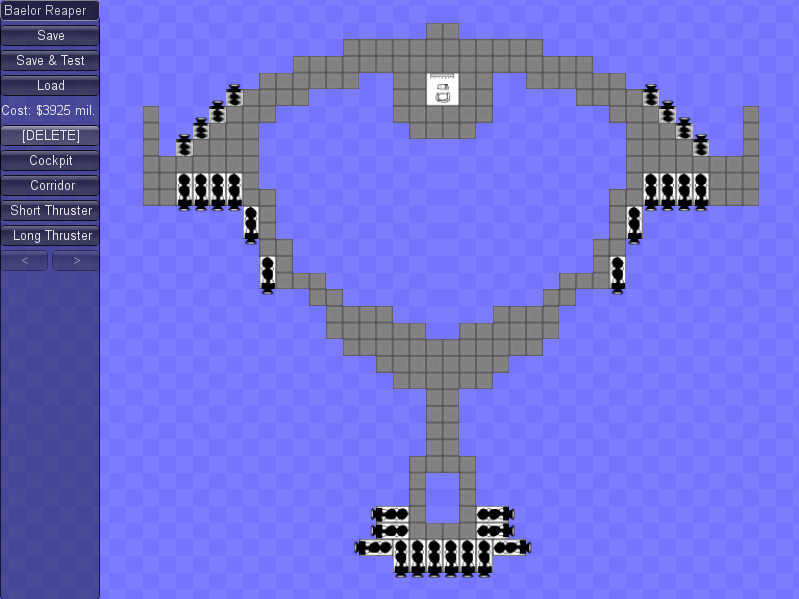 Walt Writes Games: Starship Builder - Early Designer Interface