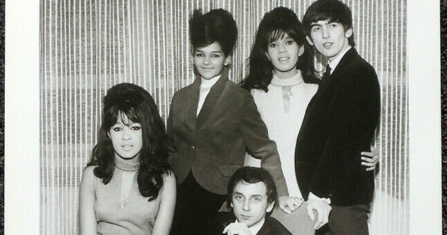 Vintage Beatles pic: George with the Ronettes