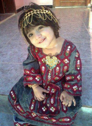 BALOCHI GIRLS: Balochi baby Girls with Balochi Dress