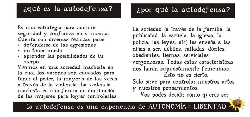 La autodefensa es una experiencia de Autonomia