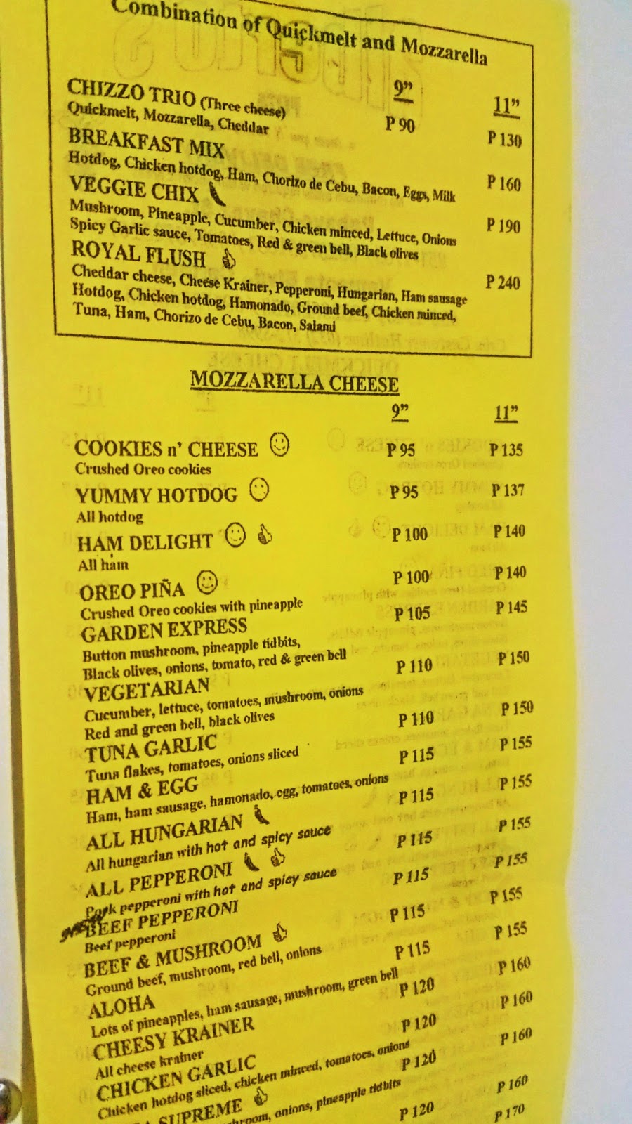 Alberto's Pizza Contact and Menu in Cagayan De Oro City as of October 2018