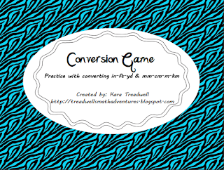 Treadwell's Teaching Adventures: **Freebie Measurement Conversion Game