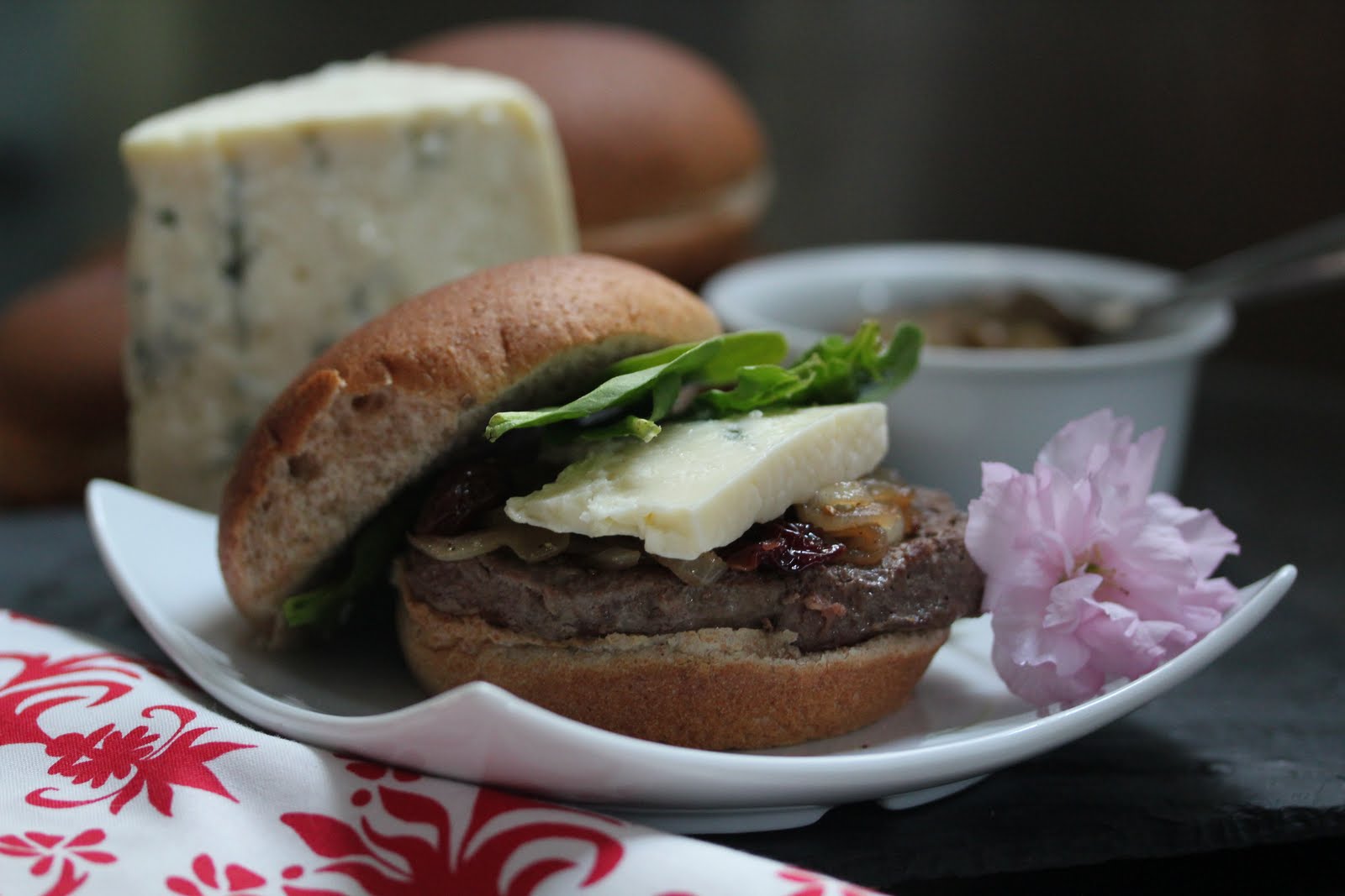 Madame Fromage: Blue Cheese Cherry Burgers