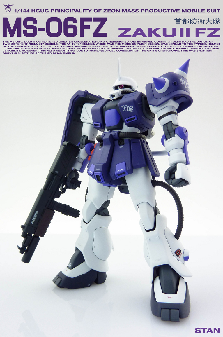 GUNDAM GUY: HGUC 1/144 MS-06FZ Zaku II FZ - Custom Build
