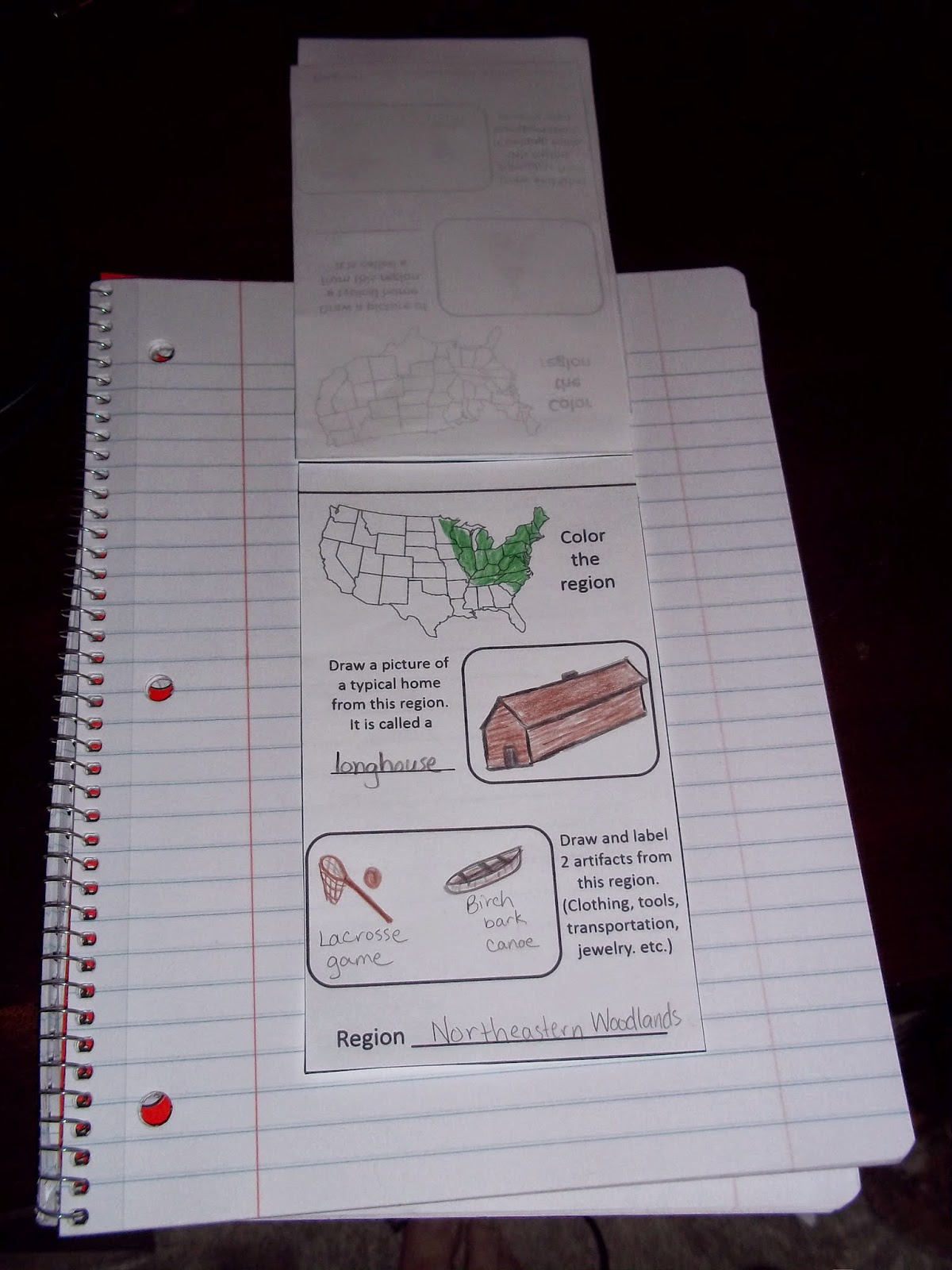 My Clever Endeavors: Native American Regions Flip Book - DONE!