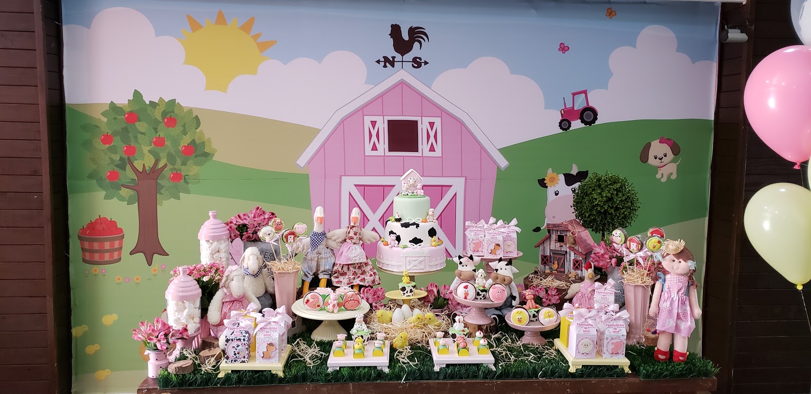 La Belle Vie Eventos: Fazendinha rosa para Alice