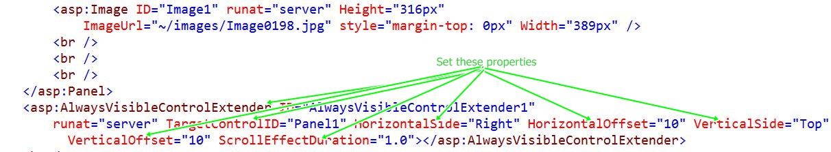 How to Implement AlwaysVisibleControlExtender control on your asp.net web page | MY.NET Tutorials
